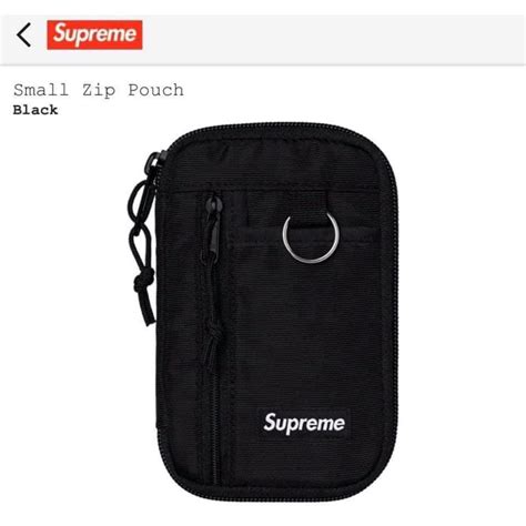 Supreme Small Zip Pouch 黑色護照小包 蝦皮購物