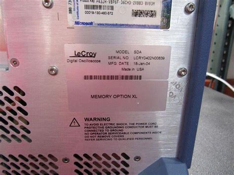 Used Lecroy Sda 6000a Memory Xl Serial Data Analyzer Dual 20 Gss Quad