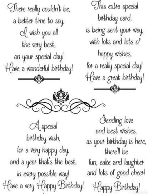 Happy Birthday Card With Verses For Cards Birthday Card Messages