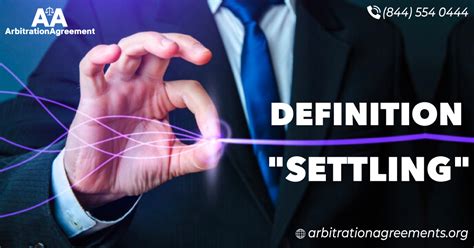 “settling” Definitio Aa