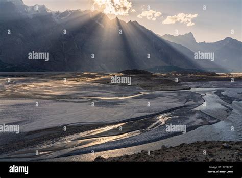 Beautiful Landscape View Of Shigar River And Valley In Karakoram