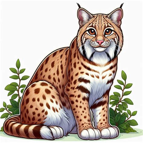Cute Bobcat Vector Cartoon Illustration Premium Ai Generated Vector
