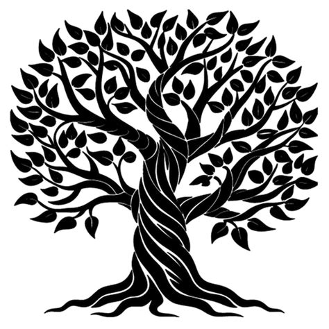 Silhueta Del árbol Genealógico De Diseño Flatb Vector Premium Generado Con Ia