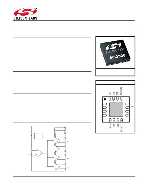 Si53306 Datasheet129 Pages Silabs 14 Low Jitter Universal Buffer