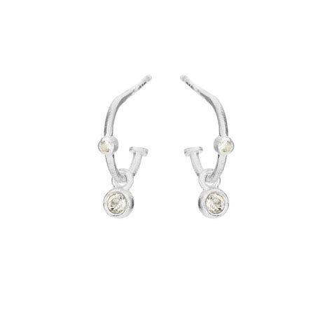 10 Mm øreringe I Sølv Med Topas 5202 1 10 Susanne Friis Bjørner