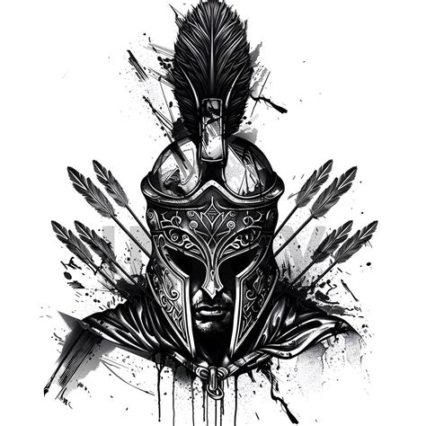 Achilles Helmet Drawing