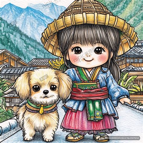 Ai创作图羌族女孩插画 Q版纳西族女孩 卡通苗族姑娘苗寨少女 高山族女孩插画 卡通纳西族女孩 羌族特产女孩插画 纳西族卡通女孩 Q版民族插画 京族女孩插画 卡通侗族女孩 普米族女孩插画 Q版