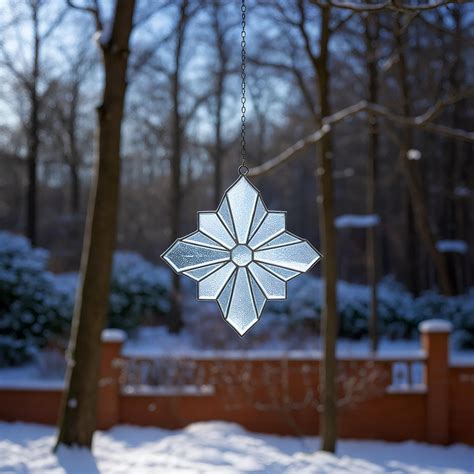 Snowflake Pattern On Glass