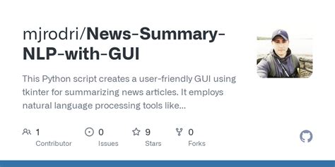 News Summary Nlp With Gui Newssummaryrefresh Py At Main · Mjrodri News Summary Nlp With Gui · Github