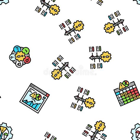 Risk Analyst Business Seamless Pattern Vector Stock Vector