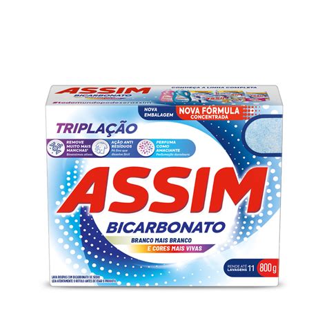 Sabao Em Po Assim Triplacao Bicarbonato Caixa 800g Multicanal Atacado