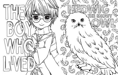 Harry Potter Book Cover Coloring Page