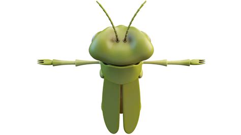 Cartoon Grasshopper Character 3d Model Cgtrader