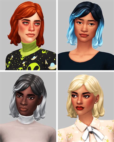 Sims 4 Rebel Hair Set The Sims Book