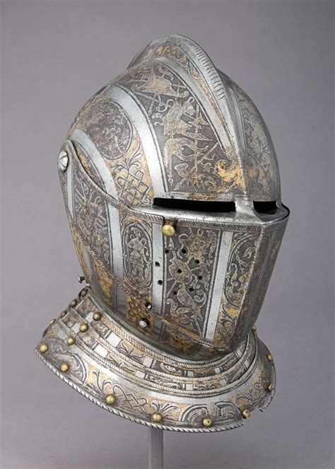 Close Helmet Attributed To Pompeo Della Cesa Italian Milan Ca 1537