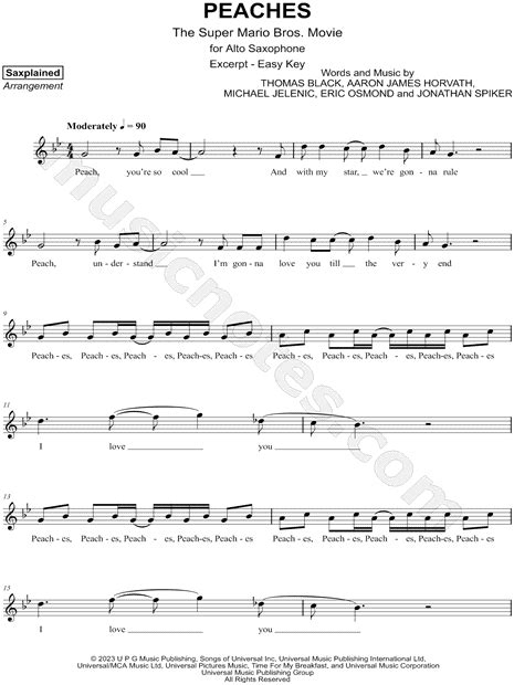 Alto Saxophone Sheet Music Mario