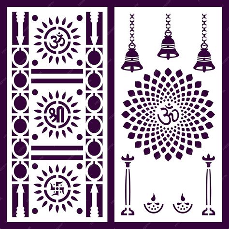 Premium Vector Om Jali Design Om Cnc Cut Jali Corian Jali For Temple