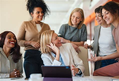 Group Of Women Collaborating In A Professional Business Environment