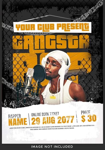 Premium Psd Hip Hop Rap Club Flyer