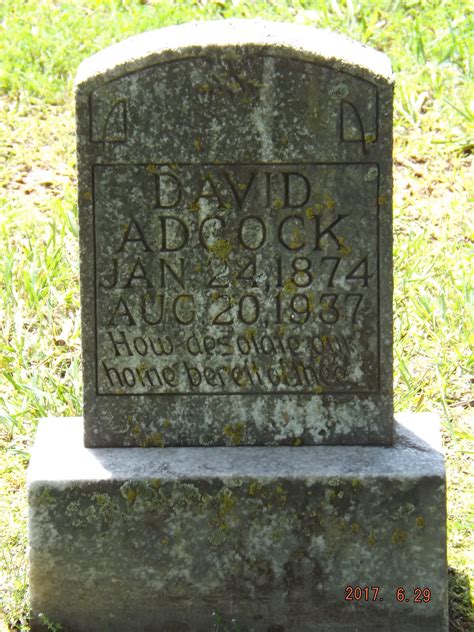David Laton Adcock 1874 1937 Find A Grave Memorial