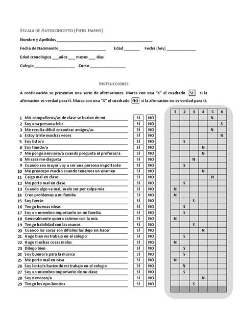 Escala De Autoconcepto Pdf