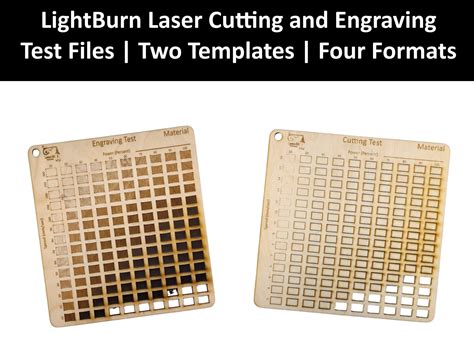 Lightburn Engraving Cutting Laser Test File Svg Pdf Lbrn2 Dxf