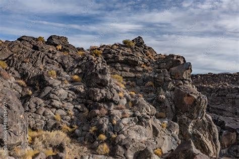 Volcanic Rock Basalt Flows Fossil Falls Trail Coso Volcanic Field