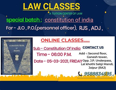 New Batch Start Law Classes Jaipur