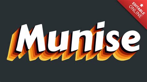 Munise Flame Fire 3d Text Effect Generator