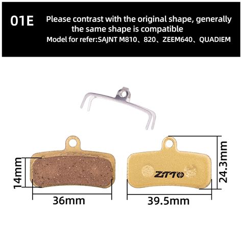 Ztto 1pairs Mtb Full Metal Brake Pads For Mt200 M8000 M785 G03ti G04ti Db1 Level Guide Code Db1