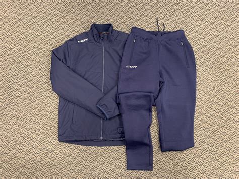 Ccm Navy Midweight Jacket And Tapered Locker Pant Adult Large Sidelineswap