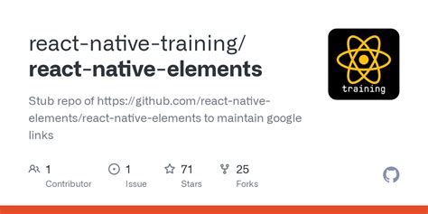 GitHub React Native Training React Native Elements Stub Repo Of Https Github Com React