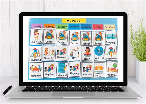 Digital Download Weekly Routine Chart 120 Cards Daily Schedule Calendar