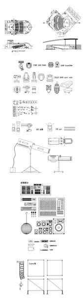 Auditorium Cinema Theaters Cad Blocks Stage Lightingstage Sound