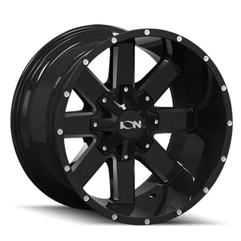Realview Of Ion Alloy 141 Gloss Black W Milled Spokes 17x9 12 141