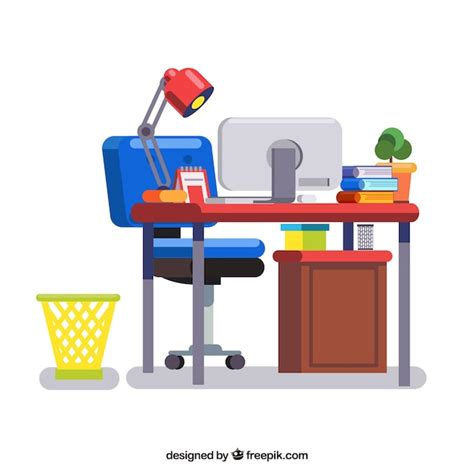 Free Vector Classic Workspace Background Design