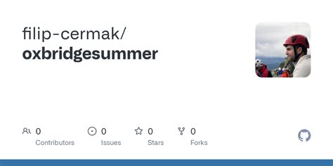 Github Filip Cermakoxbridgesummer