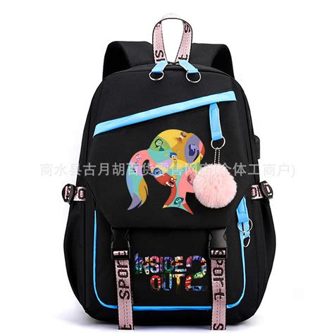 Inside Out 2 印花usb背包動漫卡通學生書包 蝦皮購物