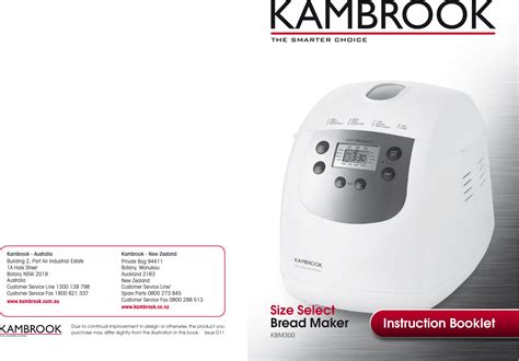 Kambrook Bread Maker Kbm300 Users Manual