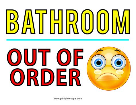 Common Sense Out Of Order Sign Printable Signs
