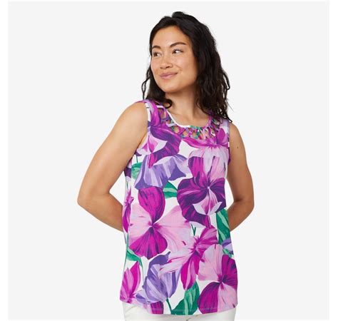 Nina Leonard Sleeveless Float Top Tscca