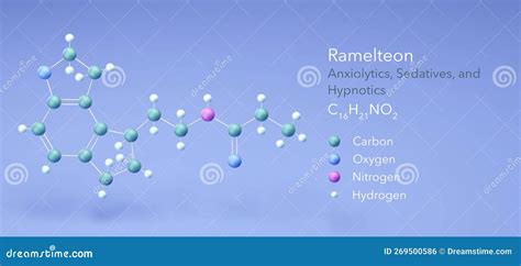 Ramelteon Molecule Molecular Structures Anxiolytics Sedatives 3d Model Structural Chemical