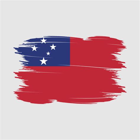Samoa Flag Brush Vector Illustration 17437436 Vector Art At Vecteezy