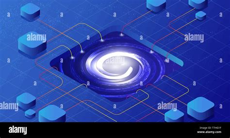 Network Isometric 3d Connection Communication Technology Internet