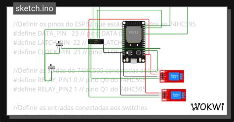 Teste 74hc595 Wokwi Esp32 Stm32 Arduino Simulator