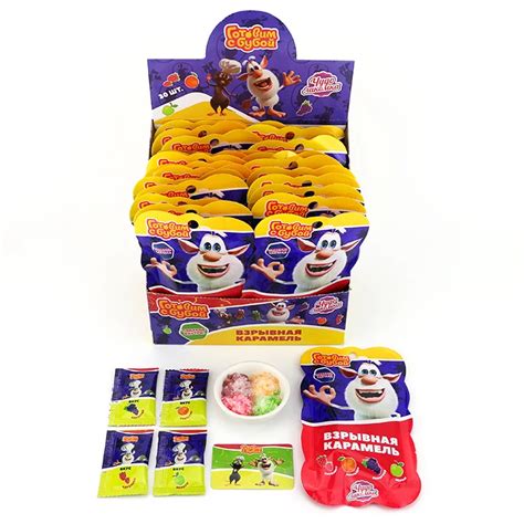 Supply 4 In 1 Fruit Flavors Popping Candy With Cartoon Sticker Ch B341