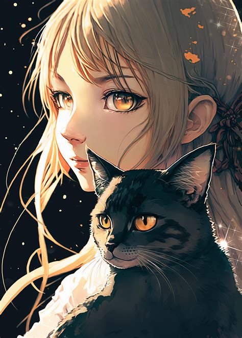 Anime Girl With Cat Stock Illustration Adobe Stock 57 Off