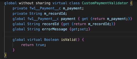 Custom Payment Validation
