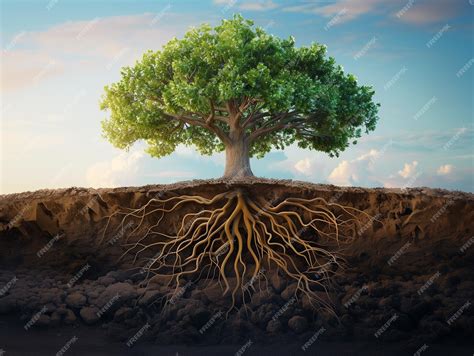 Premium Photo Stunning Visualization Of A Large Oak Tree With Its