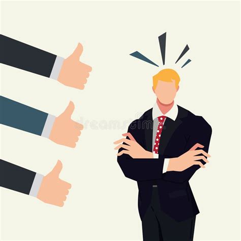 Businessman With Thumbs Up Best Performance Like Positive Feedback